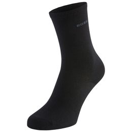 Freizeitsocken BOSS, Damen, Gr. 35-38, schwarz, Baumwollmischung, unifarben, elastisch, Socken Freizeitsocken, mit Logoschriftzug
