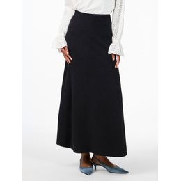Strickrock Y.A.S "YASFONNY HW ANKLE KNIT SKIRT S. NOOS", Damen, Gr. L (40), schwarz, Feinstrick, Obermaterial: 72% Viskose, 28% Polyester, unifarben, lang, R&ouml;cke Strickrock