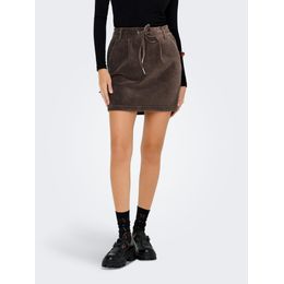 Cordrock Only "ONLPOPTRASH CORDEROY SKIRT PNT", Damen, Gr. S (36), shopping bag, Cord, Obermaterial: 62% Baumwolle, 34% Polyester, 4% Elasthan, unifarben, figurbetont ca. Mitte Oberschenkel, R&ouml;cke Cordrock