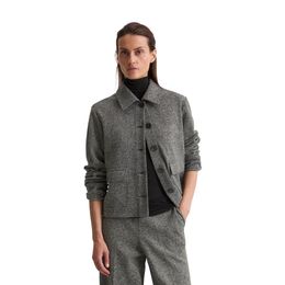 Marc O'Polo Kurzjacke MARC O'POLO, Damen, Gr. 34, multi, Tweed, Obermaterial: 66% Baumwolle, 32% Polyester, 2% Elasthan, h&uuml;ftlang, Jacken Kurzjacke, Tweed-Jerseyjacke regular fit aus Organic Cotton-Mix