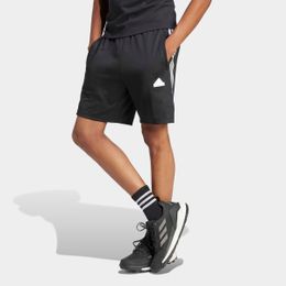 Shorts adidas Sportswear "M TIRO SHO Q1", Herren, Gr. S, N-Gr, schwarz (schwarz, normal, gr.), Obermaterial: 70% Polyester, 30% Baumwolle, Hosen Shorts, Trainingsshorts mit Logo, Druckknopftasche