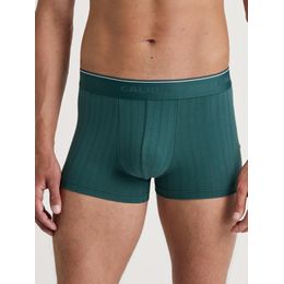Boxershorts Calida "Pure & Style", Herren, Gr. S (46/48), gr&uuml;n (philo gr&uuml;n), Single Jersey, Obermaterial: 94% Baumwolle, 6% Elasthan, k&ouml;rpernah, Unterhosen Boxershorts, maskulin, Nadelzug-Design, ohne Eingriff