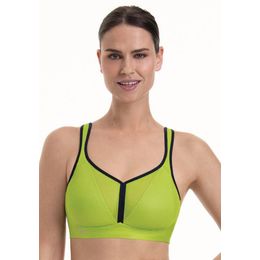Sport-BH Anita active "Air Control Deltapad", Damen, Gr. 80, Cup D, gr&uuml;n (apple gr&uuml;n), Netz, Obermaterial: 49% Polyamid, 39% Polyester, 12% Elasthan, Mesh, Netz, durchscheinend, kontrastfarbene Details, matt, unifarben, Basic, regular fit, BHs Sport-BH, doppellagige Cups, gepolsterte Tr&auml;ger, mit Print, feminin, weich