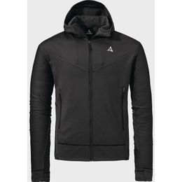 Sch&ouml;ffel Fleecejacke SCH&Ouml;FFEL "Mountain Fleece Hoody Style Blaueis MNS", Herren, Gr. 48, schwarz (9990, schwarz), Oberstoff: 94% Polyester 6% Elasthan, regular fit, hoch geschlossener Ausschnitt, Jacken Fleecejacke