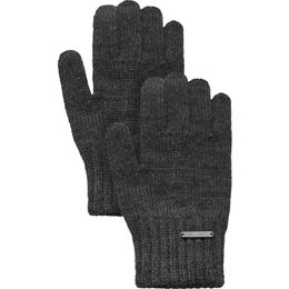 Strickhandschuhe Chillouts "Jamila Glove", Damen, grau (dunkelgrau melange), Feinstrick, Materialmix, meliert, Handschuhe Strickhandschuhe, Fingerhandschuhe, gestrickt