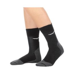 Funktionssocken TRIGEMA "TRIGEMA Sportsocken mit Silberanteil", Damen, Gr. 45-47, schwarz (wei&szlig;, neutral), Baumwollmischung, Socken Funktionssocken
