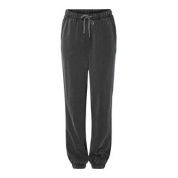 Sweatpants Pieces "PCCHILLI HW WASHED SWEAT PANTS NOOS BC", Damen, Gr. XS (34), N-Gr, schwarz (schwarz detail:washed), Sweatware, Obermaterial: 50% Baumwolle, 50% Polyester, unifarben, normal, Hosen Sweatpants