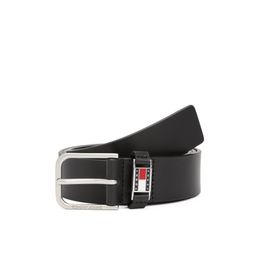 Lederg&uuml;rtel Tommy Jeans "TJM SCANTON 3.5 cm breit", Herren, Gr. 85, schwarz, Rindsleder, unifarben, G&uuml;rtel Lederg&uuml;rtel, Gr&ouml;&szlig;enverstellbar