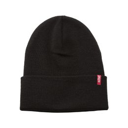 Levi's Strickm&uuml;tze LEVI'S "EVERYDAY BEANIE", Damen, schwarz, Feinstrick, Kunstfaser, unifarben, M&uuml;tzen Strickm&uuml;tze