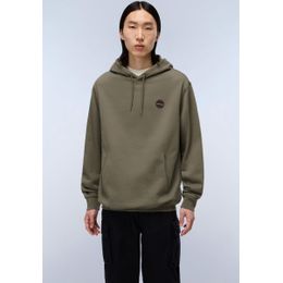 Kapuzensweatshirt Napapijri "B-BADGE H", Herren, Gr. XXL, tea leaf, Sweatware, Obermaterial: 100% Baumwolle, h&uuml;ftbedeckend, B&uuml;ndchen, Sweatshirts Kapuzensweatshirt