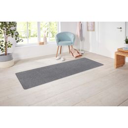 L&auml;ufer HANSE HOME EXCLUSIV "Liberty", grau, B:80cm H:7mm L:300cm, Polypropylen, Teppiche, L&auml;ufer, Uni-Meliert, robust, kr&auml;ftige Farben, rundherum farbige Kettelung