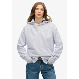 Kapuzensweatshirt Superdry "STUDIOS HOODIE", Damen, Gr. XS, wei&szlig; (ice marl), Sweatware, Obermaterial: 55% Baumwolle, 45% Polyester, meliert, relaxed fit normal, Rundhals, Rippb&uuml;ndchen, Sweatshirts Kapuzensweatshirt