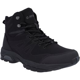 Wanderschuh Hi-Tec "JACKDAW MID WP", Herren, Gr. 44, schwarz (schwarz, carbon grau), Synthetik, Textil, Schuhe Wanderschuh, wasserdicht
