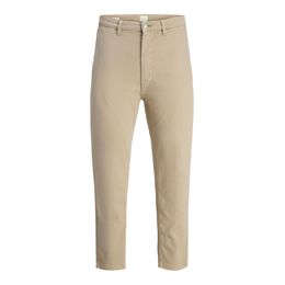 Jack & Jones Chinohose JACK & JONES "JPRCCMARCO JJFRANK CHINO PANT NOOS", Herren, Gr. 32, L&auml;nge 32, grau (plaza taupe), Web, Obermaterial: 92% Baumwolle, 6% Polyester, 2% Elasthan, unifarben, slim fit kn&ouml;chellang, Hosen Chinohose