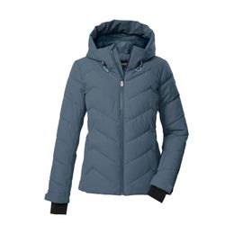 Skijacke Killtec "KSW 31 WMN SKI QLTD JCKT", Damen, Gr. 46, blau, Obermaterial: 100% Polyester;Futter: 100% Polyester;F&uuml;llung: 100% Polyester, Jacken Skijacke, Winddichte, wasserabweisende Skijacke mit Daunenoptik und Schneefang