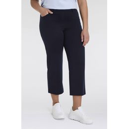 Culotte KjBRAND "Schlupfhose Susie Culotte in 7/8 L&auml;nge", Damen, Gr. 44, N-Gr, blau (marine), Jersey, Obermaterial: 50% Polyester, 45% Viskose, 5% Elasthan, bequem 7/8-L&auml;nge, Hosen Culotte, Sommerhose, ideal f&uuml;r kr&auml;ftige Beine