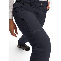 Outdoorhose Maier Sports "DA-HOSE EL. HELGA", Damen, Gr. 76, L-Gr, blau (night sky), Obermaterial: 91% Polyester, 9% Elasthan, Hosen Outdoorhose