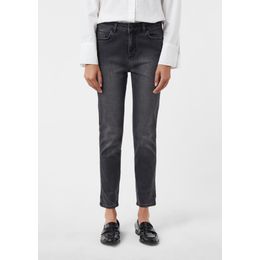 comma, Skinny-fit-Jeans, Damen, Gr. 40, N-Gr, dunkelgrau washed, Denim/Jeans, Obermaterial: 80% Baumwolle, 11% Lyocell, 8% Elastomultiester, 1% Elasthan, COMMA CASUAL IDENTITY, unifarben, skinny fit lang, Jeans Skinny-fit-Jeans, mit Waschung und Lyocell