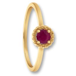 Goldring ONE ELEMENT "Rubin Ring aus 333 Gelbgold" Gr. 60, gold, Fingerringe, Damen, 60, Gelbgold 333, Goldring