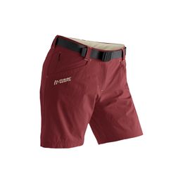 Funktionsshorts Maier Sports "Lulaka Shorts", Damen, Gr. 40, Normalgr&ouml;&szlig;en, rot (weinrot), 90% Polyamid, 10% Elasthan, Hosen Funktionsshorts, Damen Shorts, kurze Wanderhose, Outdoorhose mit 4 Taschen, Regular Fit
