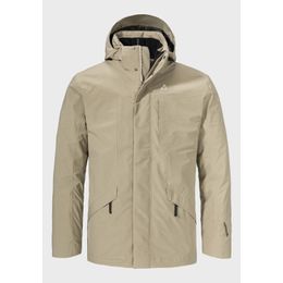 Sch&ouml;ffel Doppeljacke SCH&Ouml;FFEL "Urban 3in1 Parka Style Borkol MNS", Herren, Gr. 56, braun (4725, braun), Aussenjacke Oberstoff: Aussenseite: 100% Polyester; (Membran: Polyurethan); Futter: 100% Polyester; Futter: 100% Polyester Innenjacke Oberstoff: 100% Polyester; Futter: 100% Polyester; Wattierung: 100% Polyester, regular fit, hoch geschlossener Ausschnitt, Jacken Doppeljacke