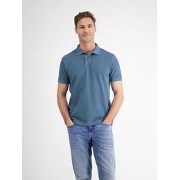 Poloshirt Lerros, Herren, Gr. S, crispy blau, Piqu&eacute;, Obermaterial: 100% Baumwolle, unifarben, regular fit taillenbedeckt, Shirts Poloshirt, mit Logo Stickerei