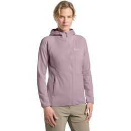 Kapuzenfleecejacke Jack Wolfskin "KOLBENBERG HOODED FZ W", Damen, Gr. L, lila (wild blossom), Obermaterial: 92% Polyester, 8% Elasthan, Jacken Kapuzenfleecejacke, Atmungsaktiv, leicht, &Uuml;bergangsjacke