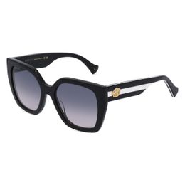 Gucci GG1300S | Unisex-Sonnenbrille | Fassung: Vollrand, Butterfly, Kunststoff, Schwarz Wei&szlig; | Glasfarbe: Grau Verlaufend