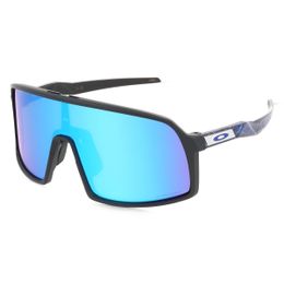 Oakley OO9462 SUTRO S | Herren-Sonnenbrille | Fassung: Vollrand, Monoscheibe, Kunststoff, Schwarz Matt | Glasfarbe: Blaugrau Spiegel Mehrfarbig