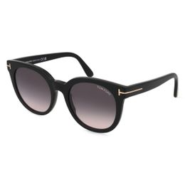 Tom Ford FT1109 | Unisex-Sonnenbrille | Fassung: Vollrand, Butterfly, Acetat, Schwarz Gl&auml;nzend | Glasfarbe: Grau Verlaufend