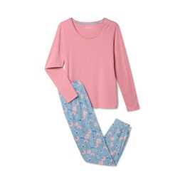 Tchibo - Pyjama - Damen - Gr. XL - blau/print