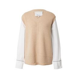 3.1 Phillip Lim Pullover Damen Gr&ouml;&szlig;e XS sand / wei&szlig;
