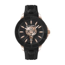 Plein Sport Uhr 'City Rush' Herren Gr&ouml;&szlig;e One Size rosegold / schwarz