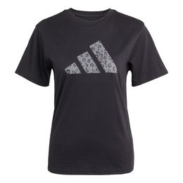 adidas Sportswear Funktionsshirt 'Animal Graphic' Damen Gr&ouml;&szlig;e 5XL/6XL grau / dunkelgrau / schwarz