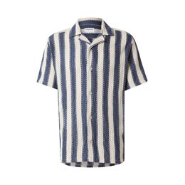 LINDBERGH Button Up Shirt male size M Beige / Dark blue