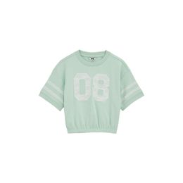WE Fashion T-Shirt M&auml;dchen Gr&ouml;&szlig;e 110/116 mint / wei&szlig;