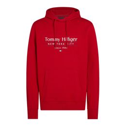 Tommy Hilfiger Sweatshirt Herren Gr&ouml;&szlig;e M rauchgrau / rot / wei&szlig;
