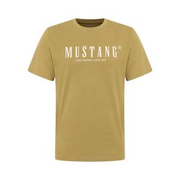 Mustang T-Shirt 'Austin' Herren Gr&ouml;&szlig;e 5XL khaki / wei&szlig;