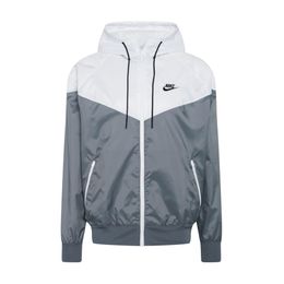 Nike Sportswear Jacke 'Heritage Essentials' Herren Gr&ouml;&szlig;e XL hellgrau / dunkelgrau / wei&szlig;