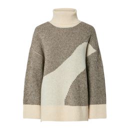 Pieces Pullover 'LINNA' Damen Gr&ouml;&szlig;e M creme / dunkelbraun