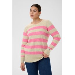 Kaffe Curve Pullover 'KCniela' Damen Gr&ouml;&szlig;e XL beige / hellpink