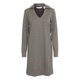 B.Young Blusenkleid 'MMRAVNA' Damen Gr&ouml;&szlig;e 38 hellgrau / schwarz Sommerkleid