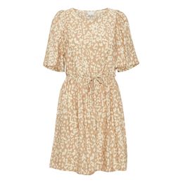 Ichi Kleid 'TAMIKO' Damen Gr&ouml;&szlig;e 42 camel / ecru Sommerkleid