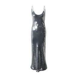 Topshop Kleid Damen Gr&ouml;&szlig;e 40 silber Winterkleid
