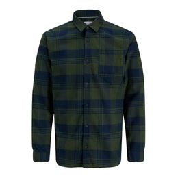 Jack & Jones JACK & JONES Button Up Shirt 'JJJames' male size S Navy / Dark green