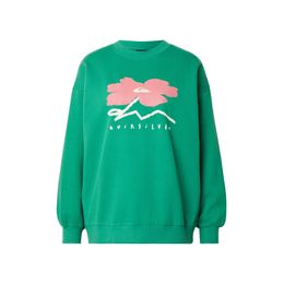 Quiksilver Sweatshirt Damen Gr&ouml;&szlig;e XL grasgr&uuml;n / pink / naturwei&szlig;