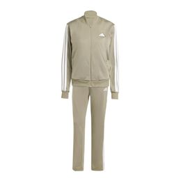 adidas Sportswear Trainingsanzug 'Essentials' Damen Gr&ouml;&szlig;e S khaki / wei&szlig;