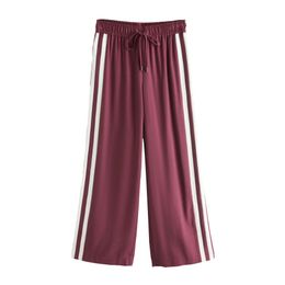 next Hose Damen Gr&ouml;&szlig;e 36 burgunder / wei&szlig;
