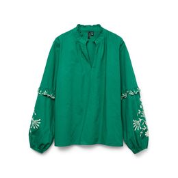 V&eacute;ro Moda VERO MODA Blouse 'VMNOEL' female size XS Emerald / White