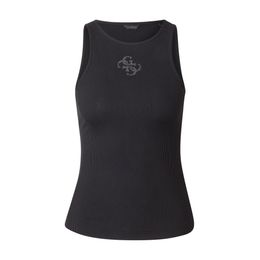 Guess Top 'GUENDALINA' Damen Gr&ouml;&szlig;e L schwarz / silber